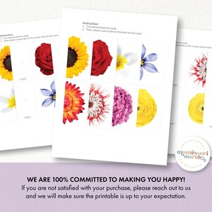 FLOWERS Symmetry Matching Puzzle | Montessori Inspired Visual Skill ...