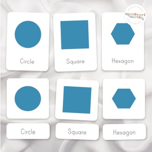 GEOMETRIC SHAPES Nomenclature Cards Montessori Inspired Resources ...