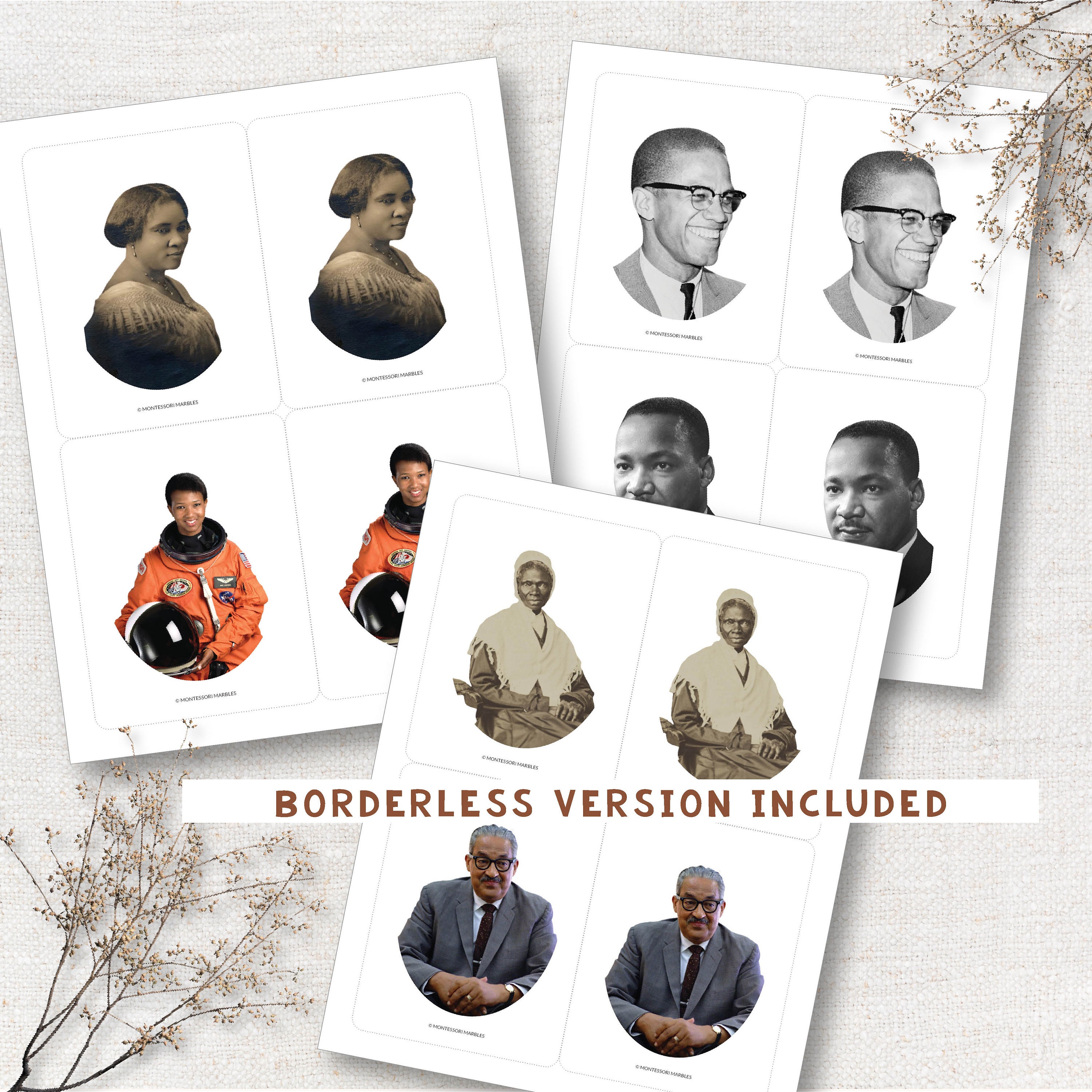 BLACK HISTORY MONTH Matching Picture Cards of Famous African | Etsy