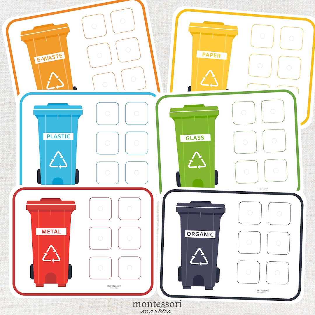 EARTH DAY RECYCLABLE Sorting Cards Montessori Inspired - Etsy