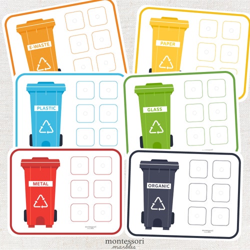 EARTH DAY RECYCLABLE Sorting Cards Montessori Inspired - Etsy