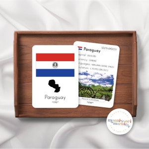 SOUTH AMERICA Fact Cards With Watercolor Painting | Montessori Inspired ...
