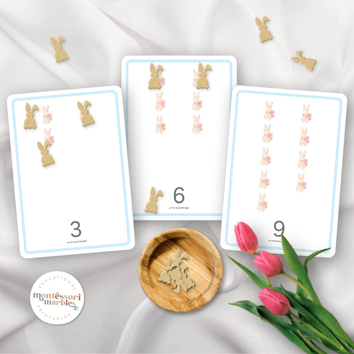 Easter Counting Cards | Montessori Math Printable | Preschool Number ...