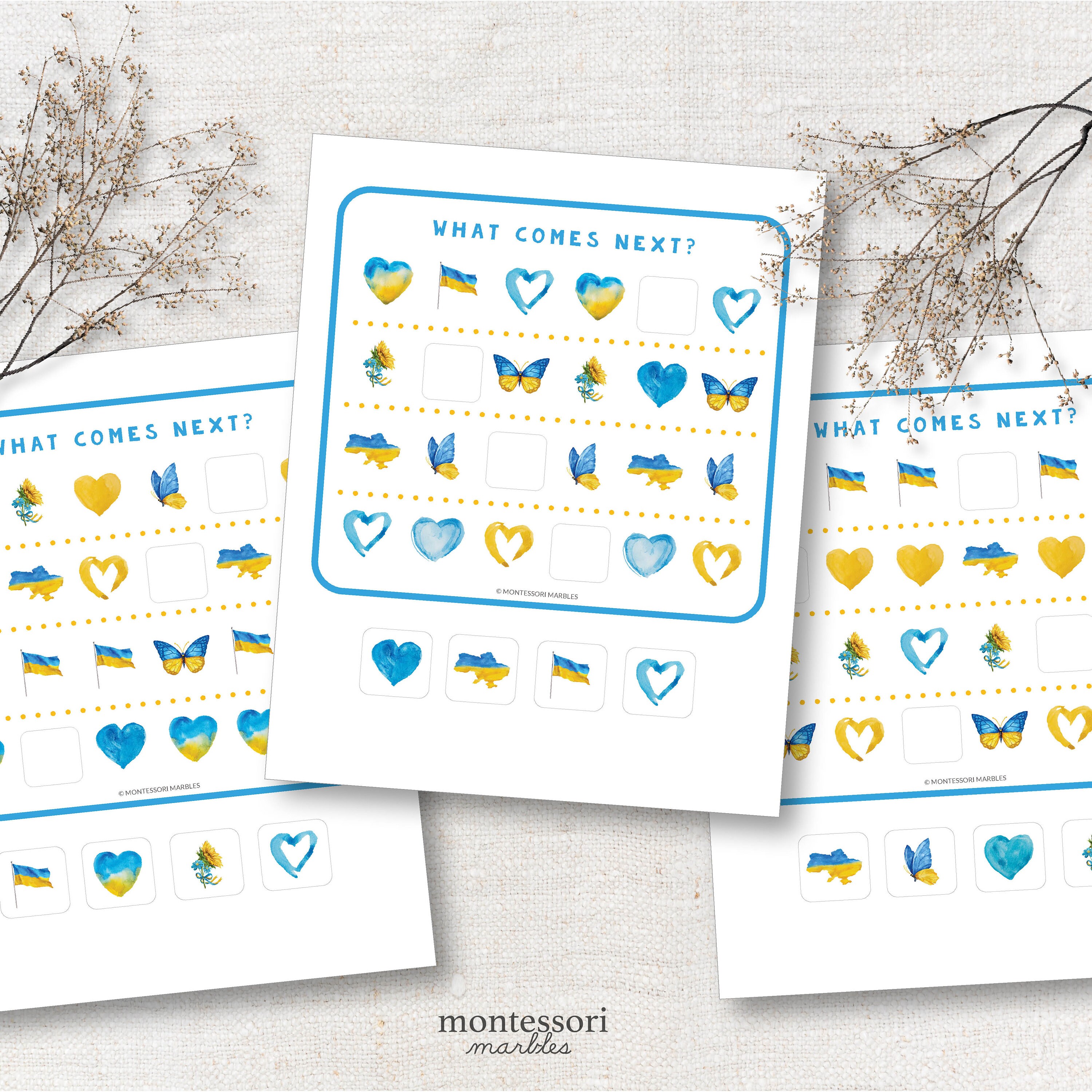 UKRAINE THEME Complete the Patterns Pattern Sequencing - Etsy