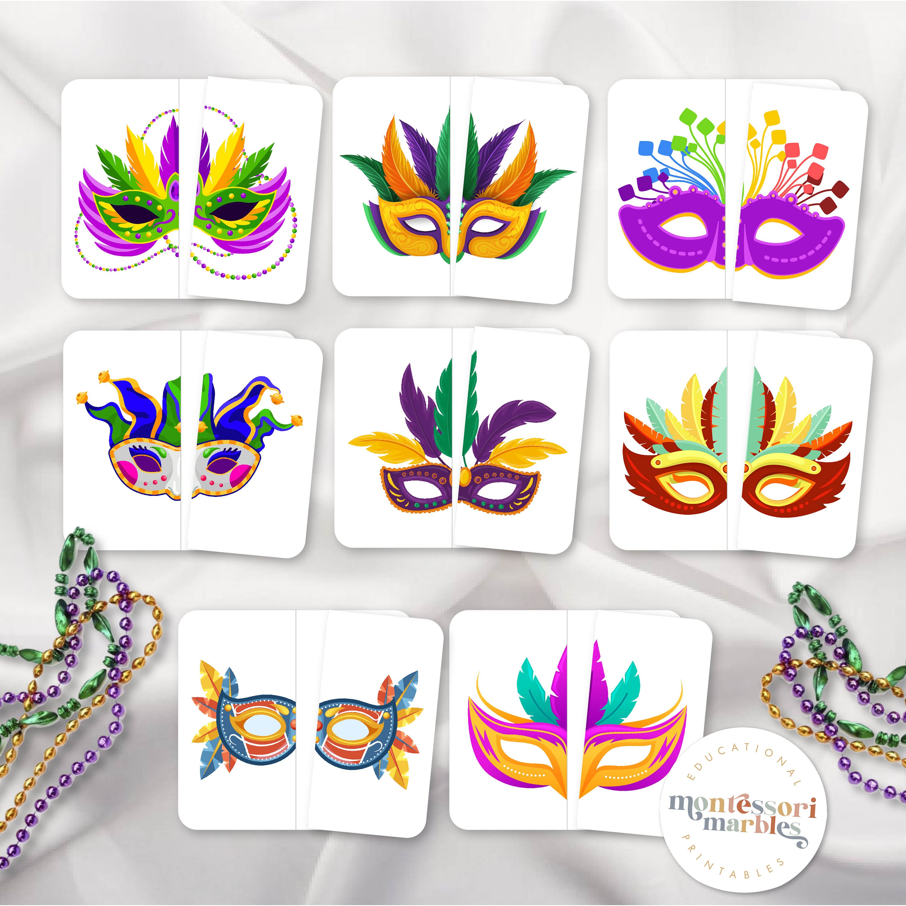 Mardi Gras Mini Bundle | Montessori Preschool Cultural Learning Set ...
