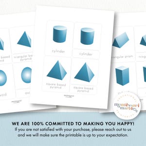 3D Shapes Montessori Nomenclature Cards: Geometric Solids (digital ...