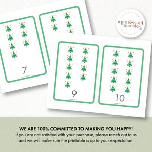 CHRISTMAS Counting Cards, Counter Cards, Count 1 to 10, Preschool Math ...