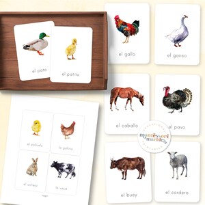 ANIMALES DE GRANJA Tarjetas Didácticas Farm Animals Flash Cards ...