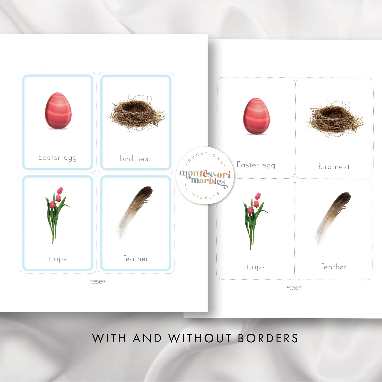 EASTER Flash Cards, Montessori Inspired Printable Vocabulary Cards for ...