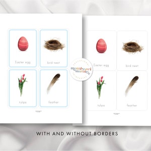 EASTER Flash Cards, Montessori Inspired Printable Vocabulary Cards for ...