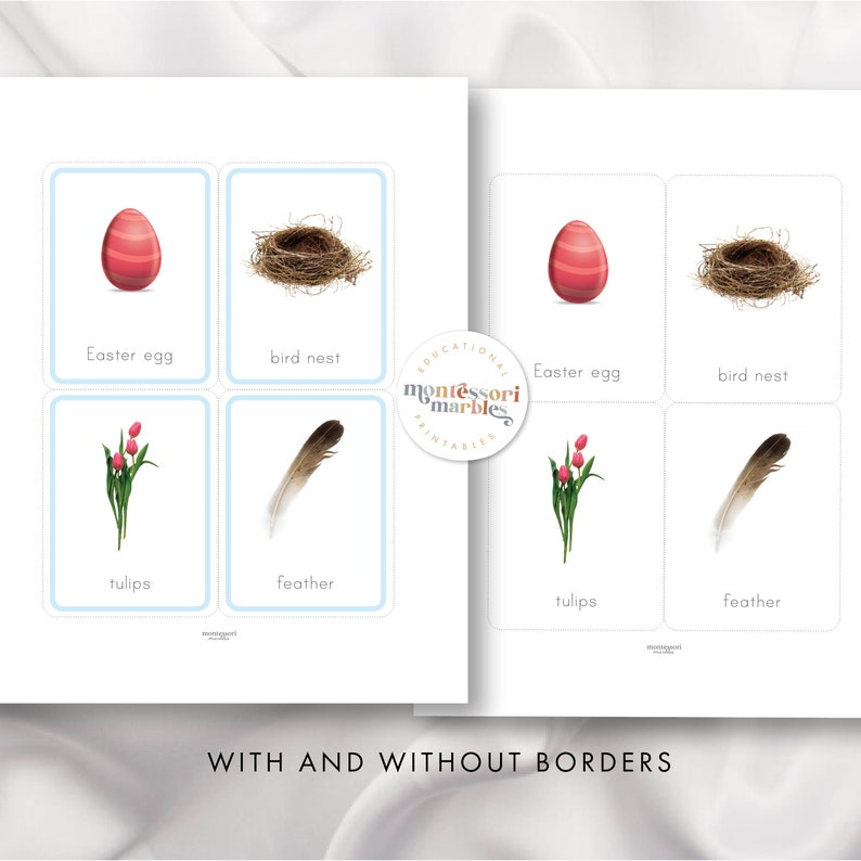 EASTER Flash Cards, Montessori Inspired Printable Vocabulary Cards for ...