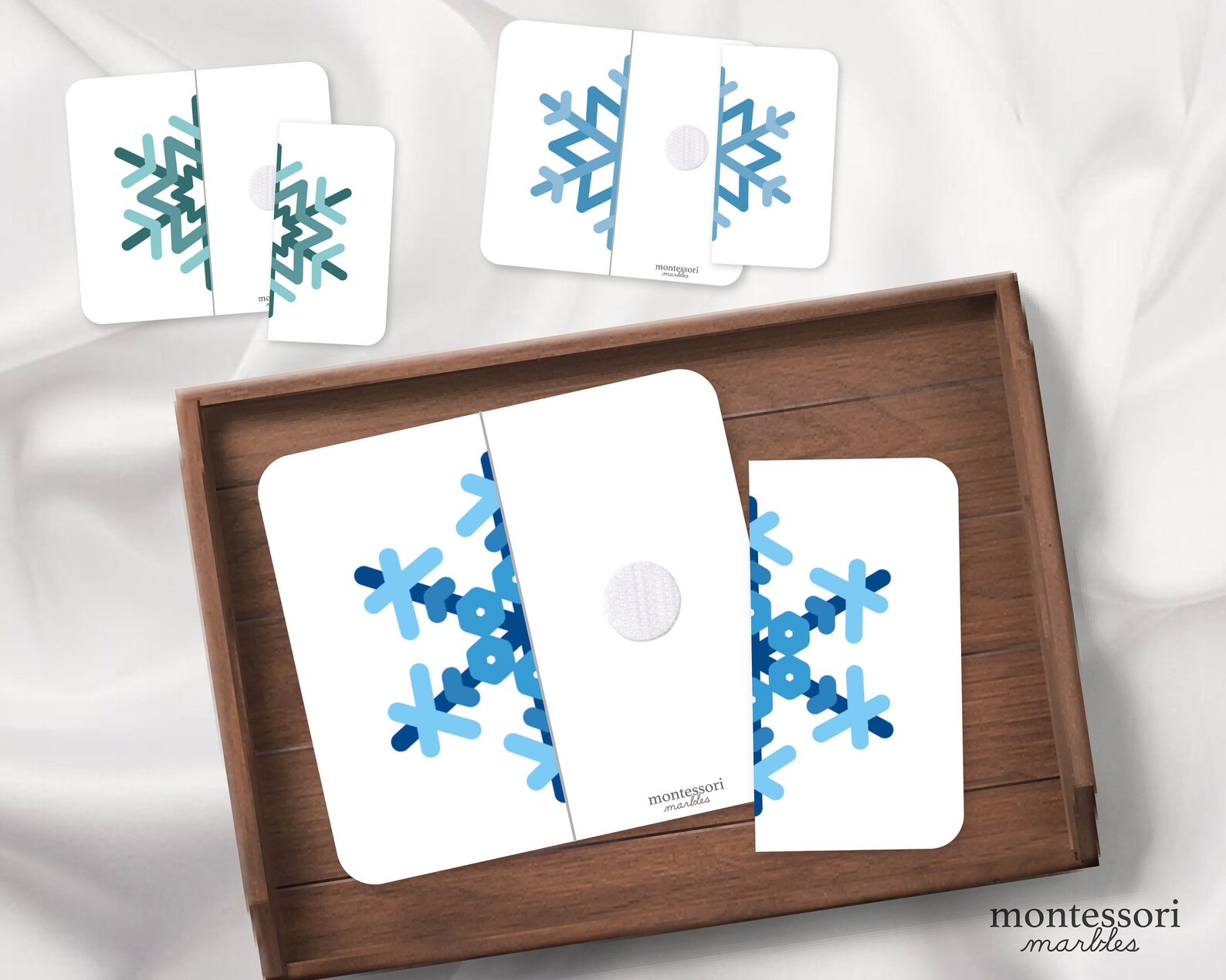 WINTER Complete the Snowflakes Symmetry Puzzles Montessori - Etsy