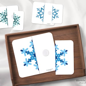 WINTER Complete the Snowflakes Symmetry Puzzles Montessori - Etsy