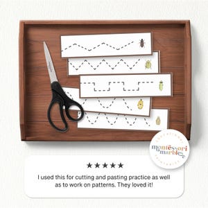 BUGS Cutting Strips for Montessori Toddler & Prek, Fun Spring Activity ...