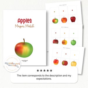 Apples Magnifying Matching Game: Montessori Fall Activity (digital ...