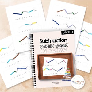 MONTESSORI SNAKE GAME Addition and Subtraction Workbook Bundle ...