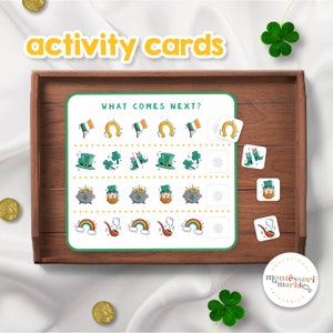 ST PATRICK'S DAY Complete the Patterns, Pattern Sequencing, Montessori ...