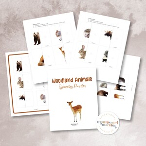 WOODLAND ANIMALS Two-piece Puzzles | Montessori Inspired Printable ...