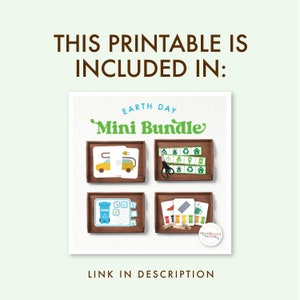 EARTH DAY Recycling Bins and Waste Management Matching Activity ...