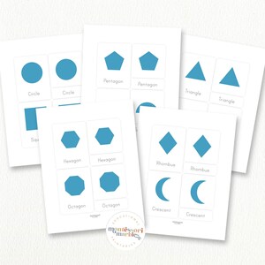 GEOMETRIC SHAPES Nomenclature Cards Montessori Inspired Resources ...