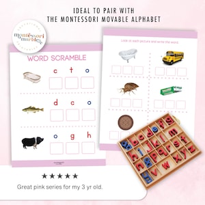 MEGA BUNDLE Montessori Pink Series | Printable Learning Resources for ...