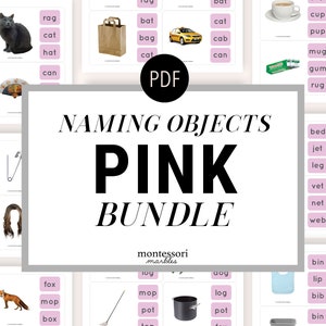 BUNDLE PACK Montessori Pink Series Name the Objects Short - Etsy