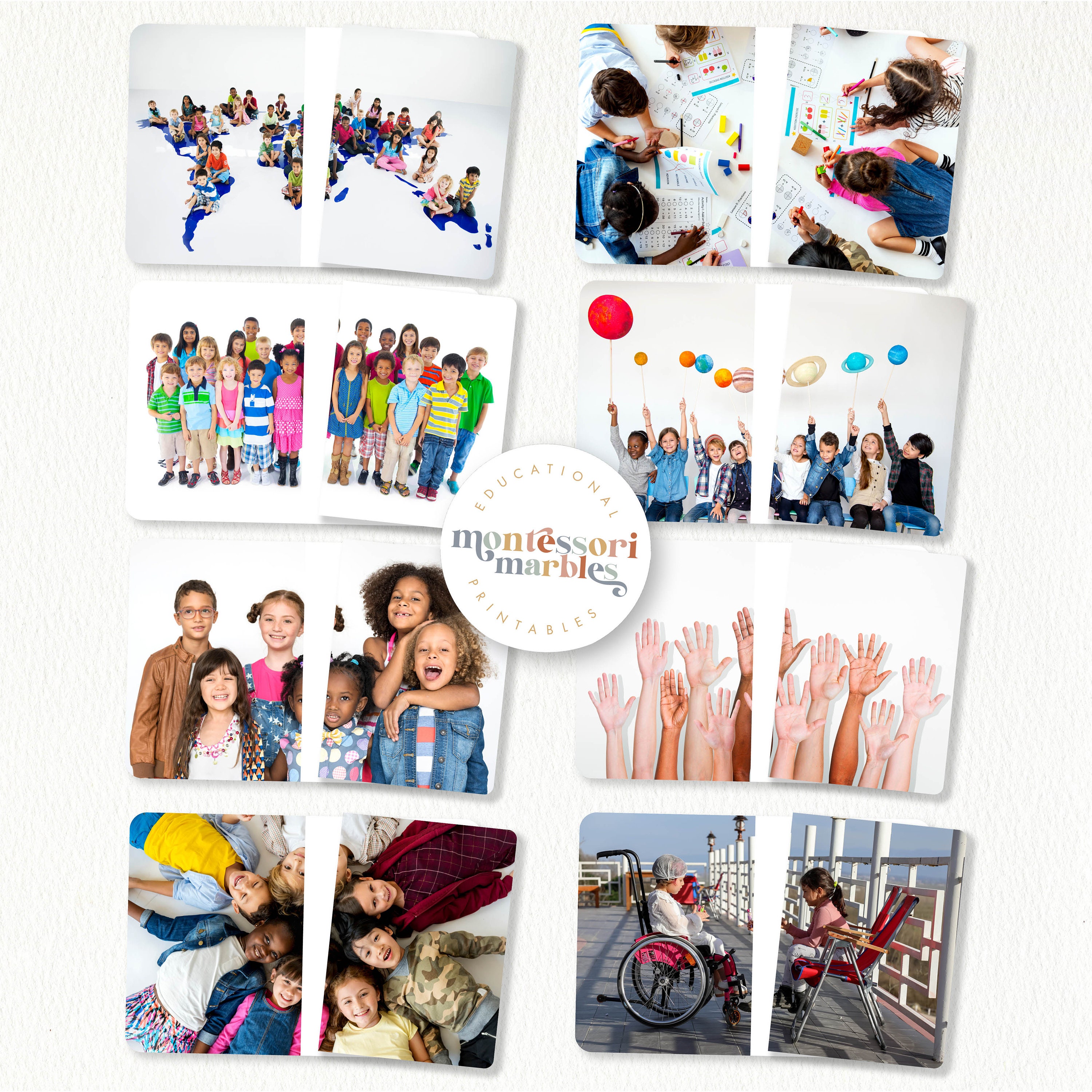 DIVERSITY Montessori Picture Matching Activity Toddlers Matching Game ...