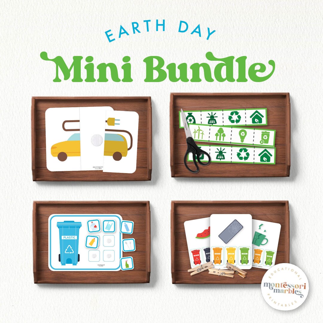 EARTH DAY Mini Bundle for Kindergarten and First Grade | Cutting Strips ...