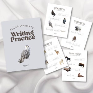 POLAR ANIMALS Tracing Activities | Handwriting Practice With Line ...