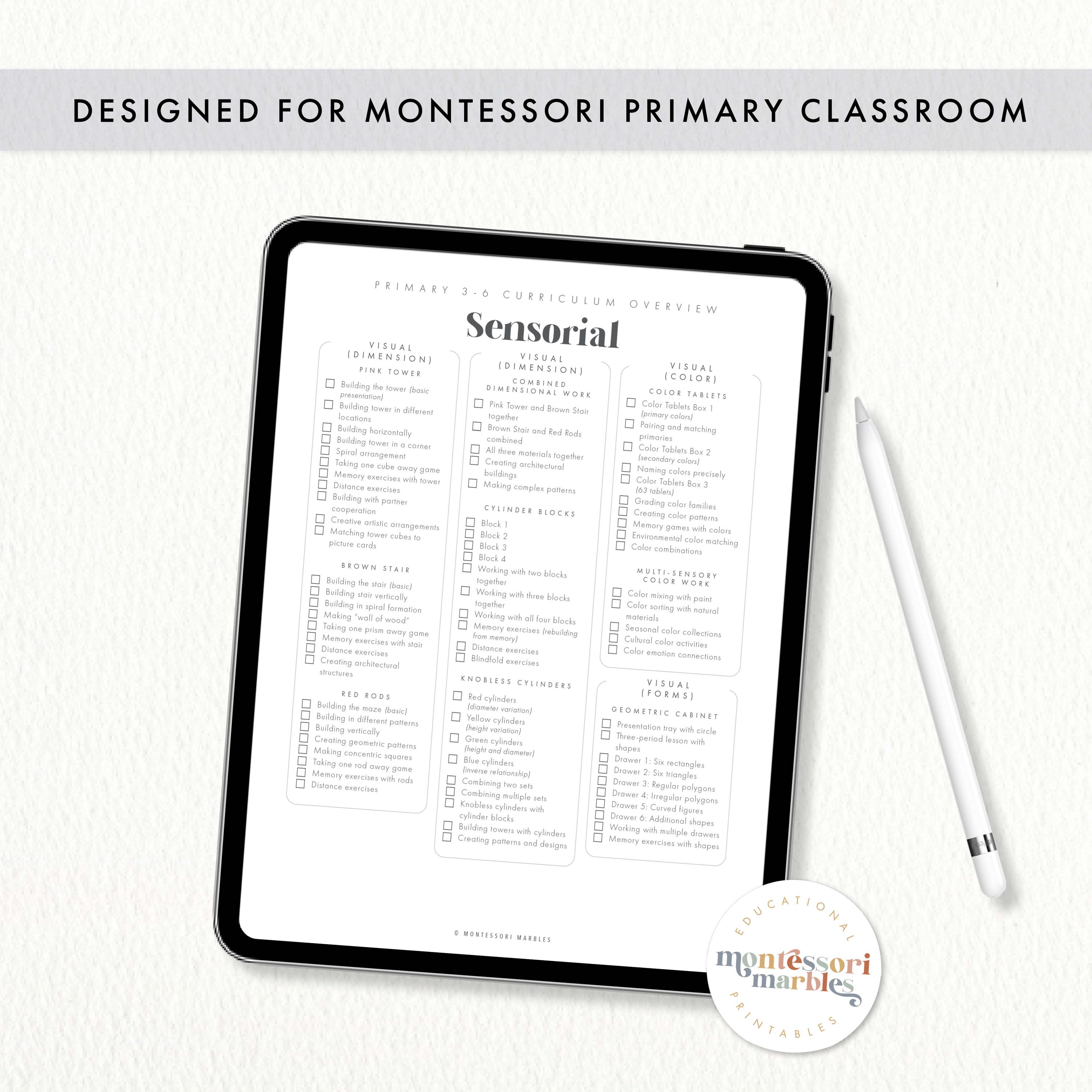 Curriculum Checklist Ages 3-6 | Montessori Planning | Preschool ...
