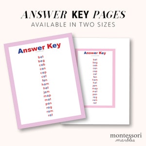 Montessori Pink Series Jumbled Word Cards for Short A - Etsy