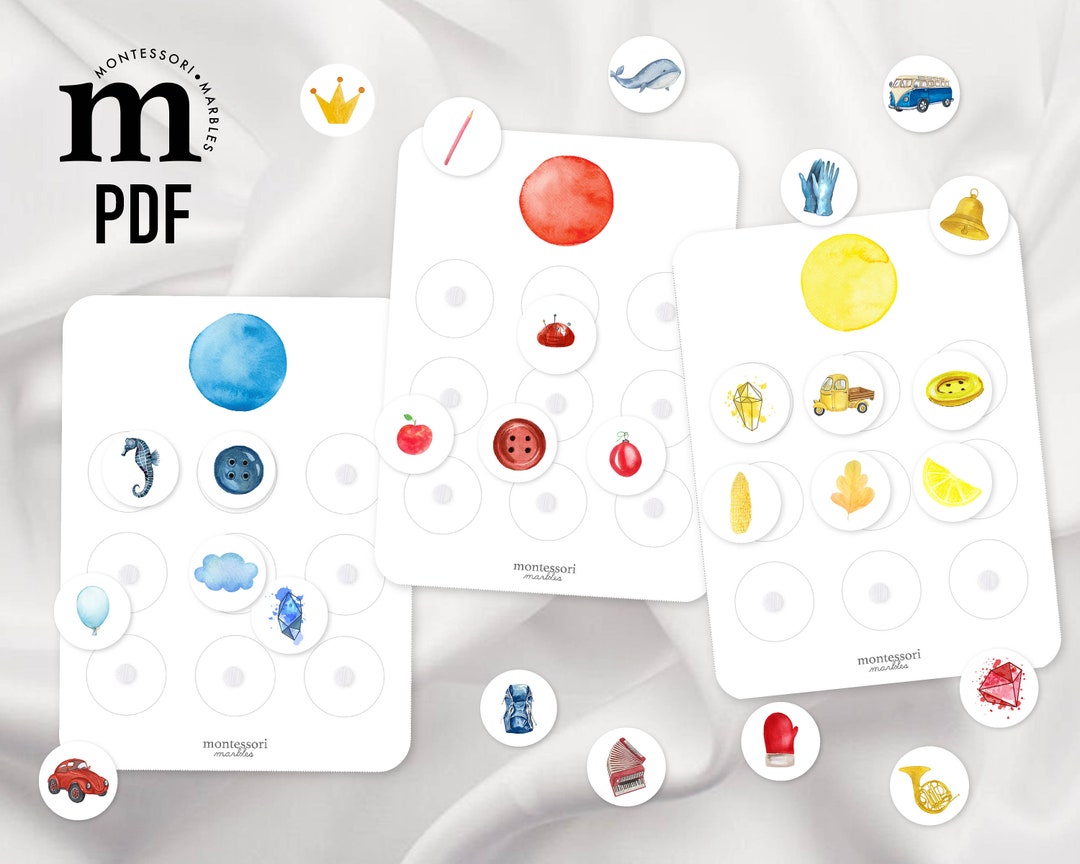 PRIMARY COLORS Sorting Cards Montessori Inspired Activities - Etsy