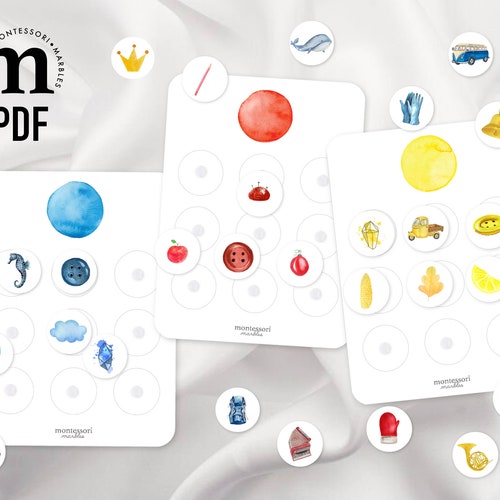 PRIMARY COLORS Sorting Cards Montessori Inspired Activities - Etsy