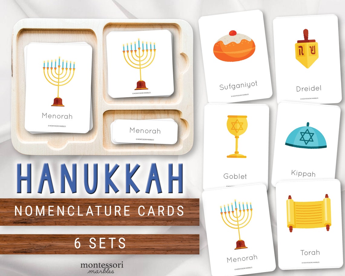 HANUKKAH Montessori Nomenclature Cards Cultural Studies - Etsy