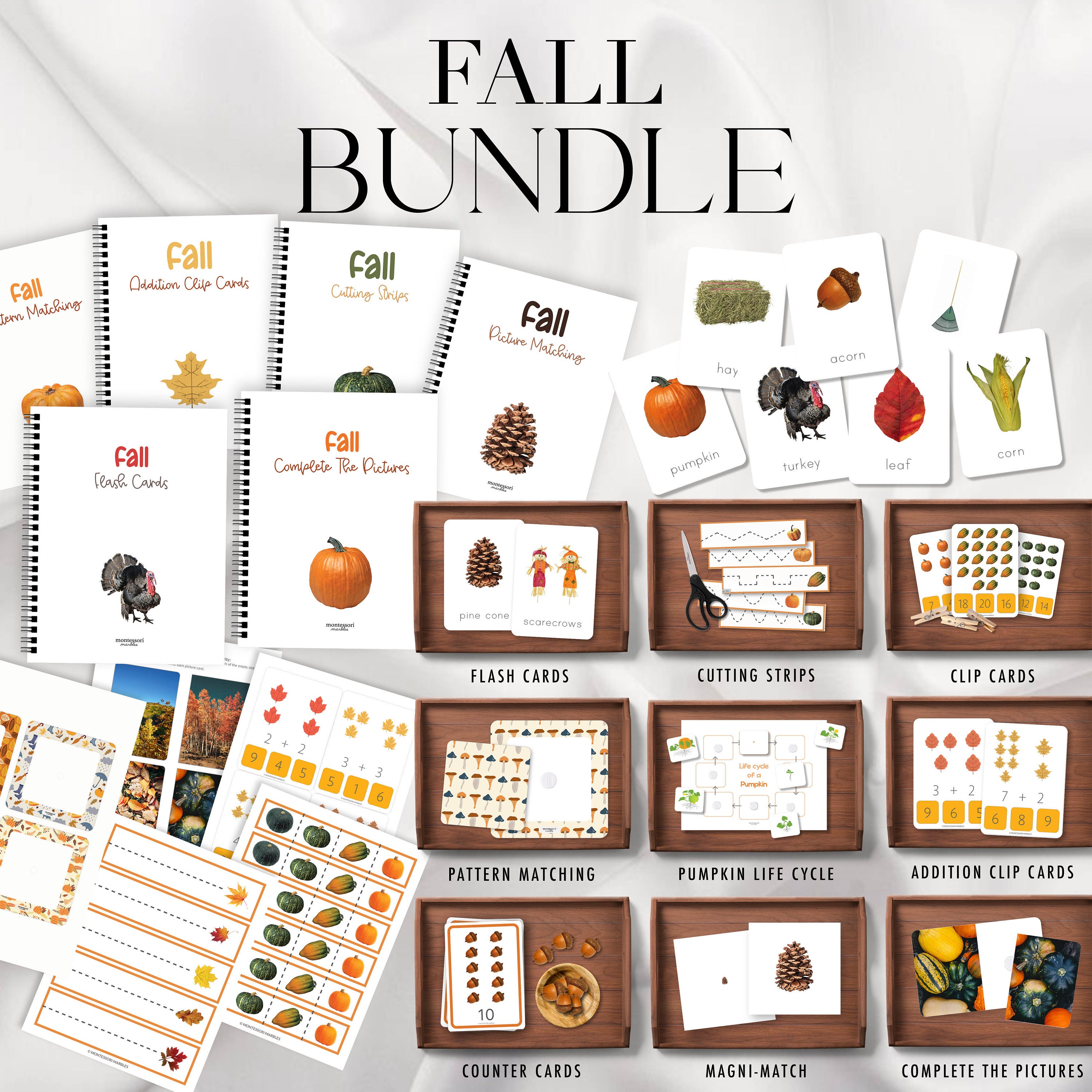FALL BUNDLE Montessori Inspired Activities for Kindergarten - Etsy