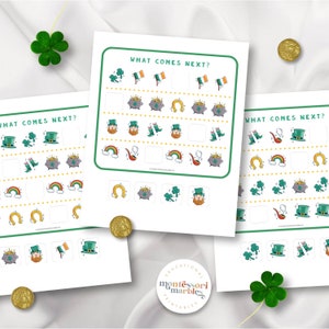 ST PATRICK'S DAY Complete the Patterns, Pattern Sequencing, Montessori ...