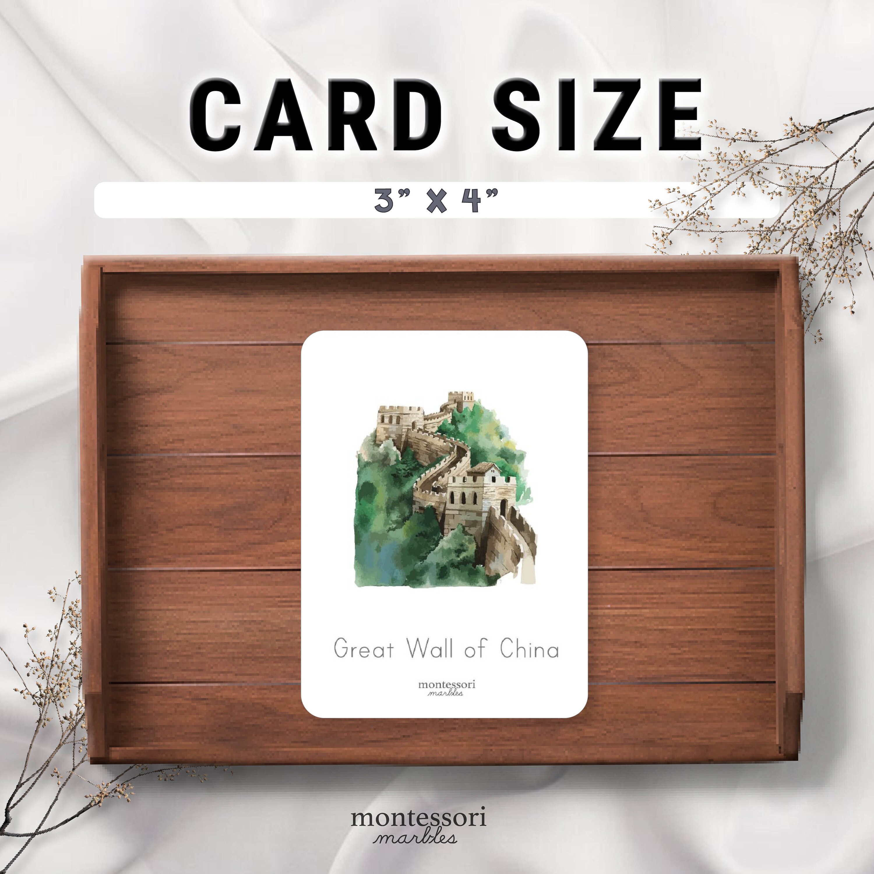 LANDMARKS Flash Cards montessori Inspired Printable Famous - Etsy