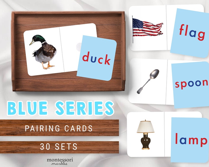 MONTESSORI BLUE SERIES Pairing Cards Montessori Language - Etsy
