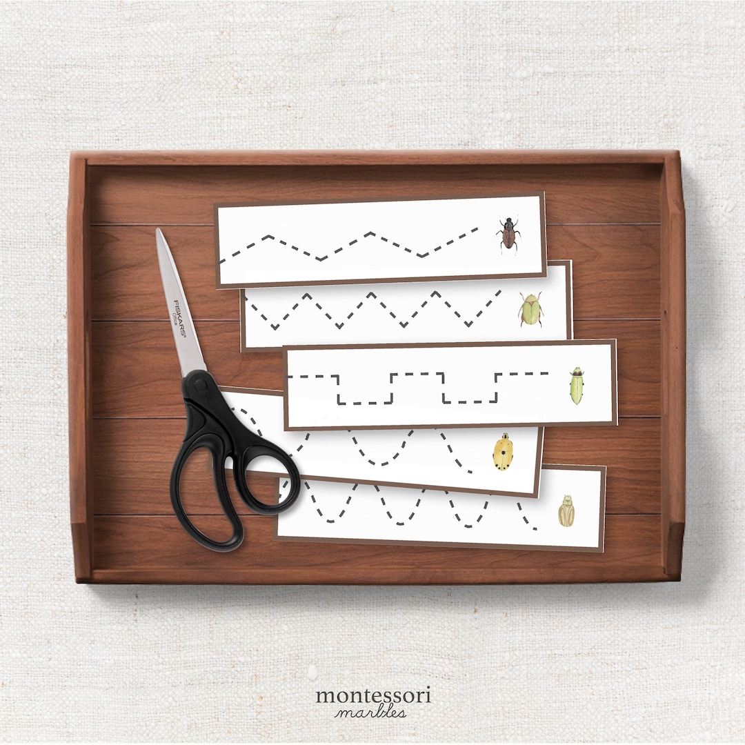 BUGS Cutting Strips for Montessori Toddler & Prek Fun Spring - Etsy