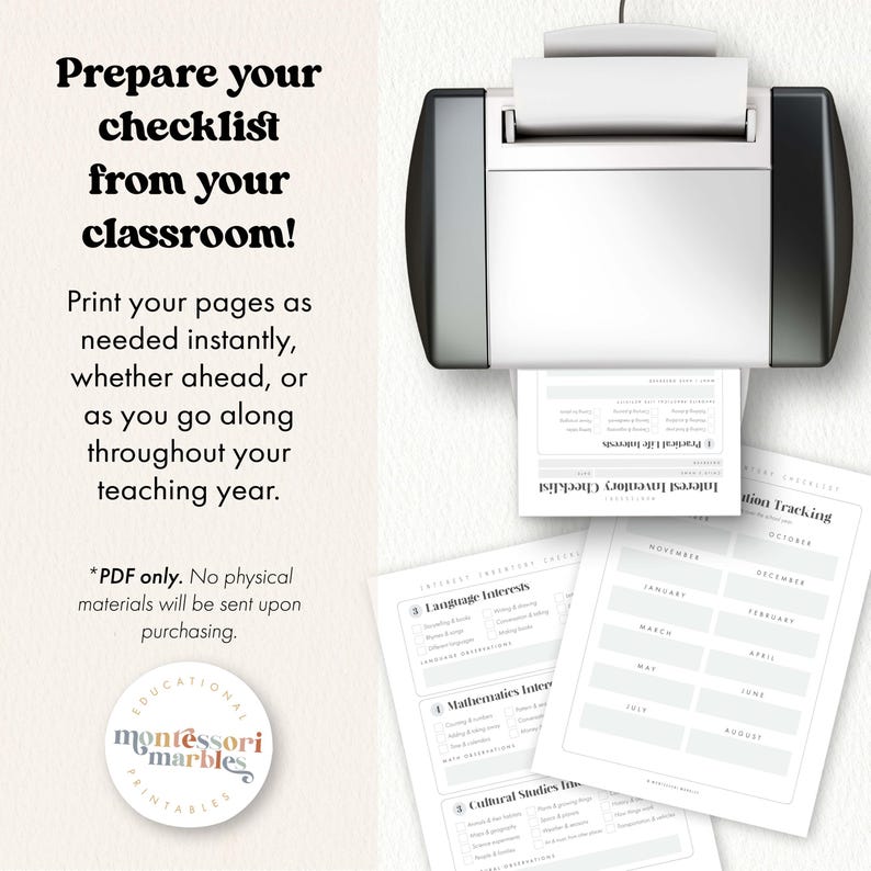 Interest Inventory Observation Tool | Montessori Planning | Teacher ...