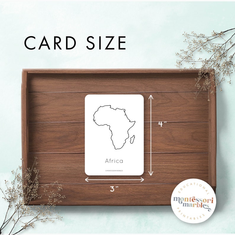Seven Continents Outline Cards | Montessori Inspired Learning Resources ...