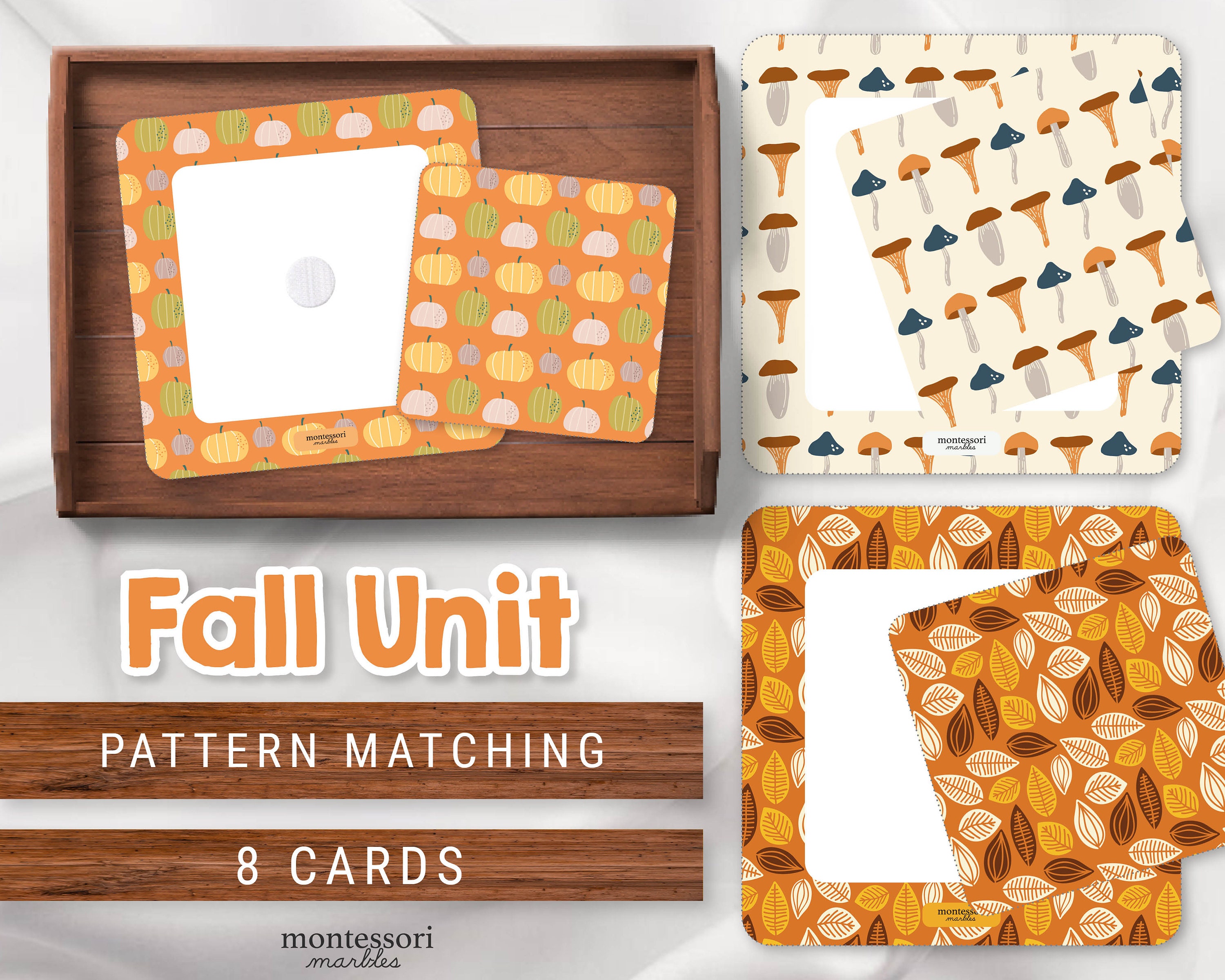 FALL AUTUMN Pattern Matching Puzzle Activity Montessori - Etsy Israel
