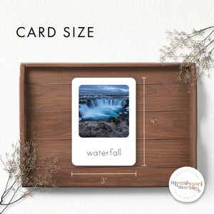 LANDFORMS Flash Cards Montessori Inspired Cards Social Studies ...