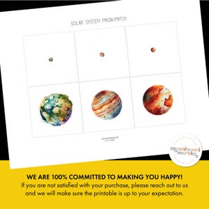 SOLAR SYSTEM PLANETS Magni-match | Magnifying Matching Game ...