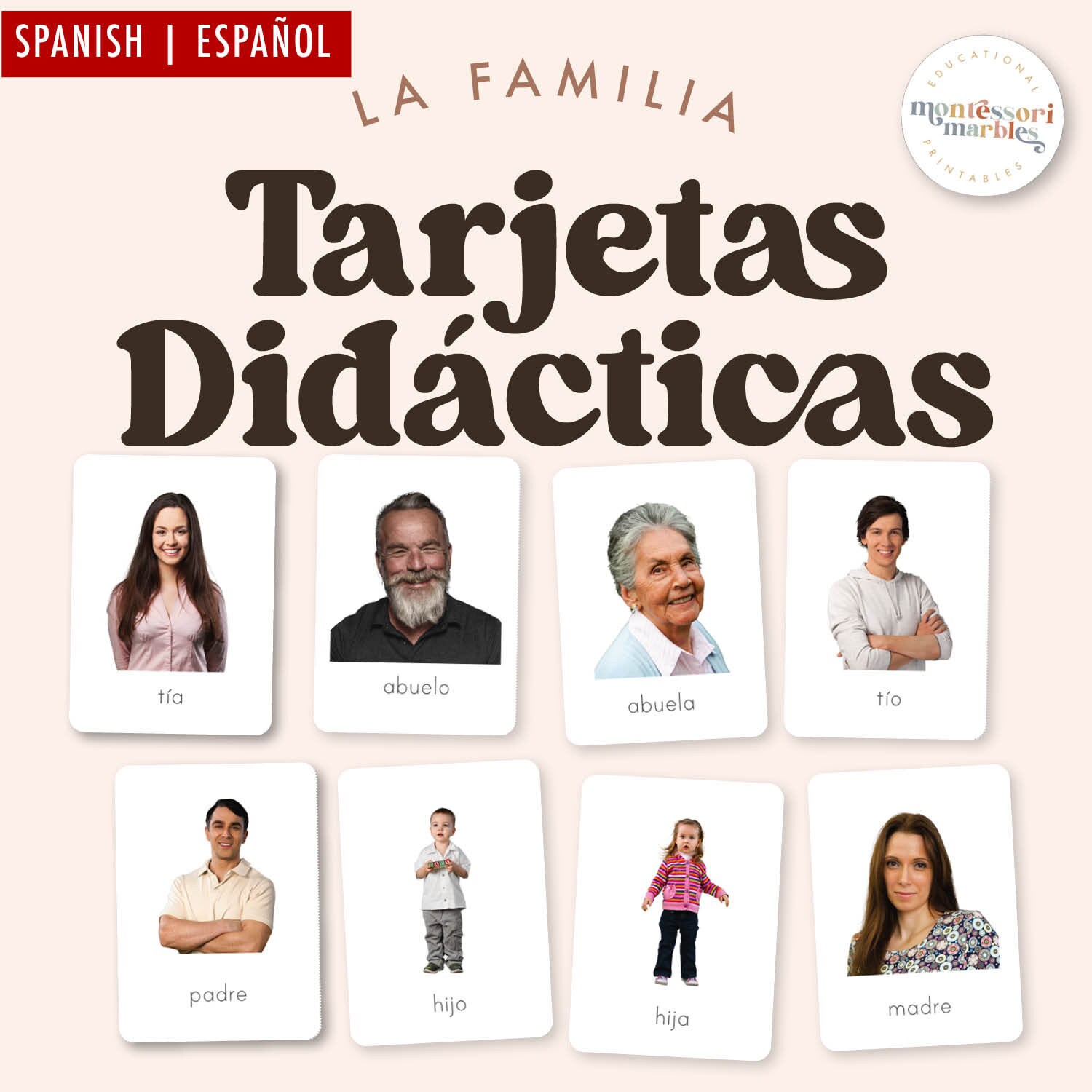LA FAMILIA Tarjetas Didácticas Family Flash Cards Spanish Resources ...