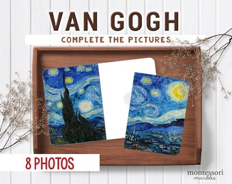 Vincent Van Gogh Flash Cards Famous Artists Famous | Etsy