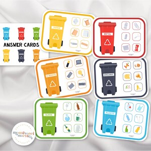 EARTH DAY RECYCLABLE Sorting Cards Montessori Inspired Printable ...