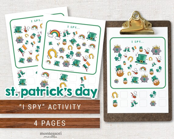 ST. PATRICK'S DAY I Spy Activity Fun Printable for | Etsy