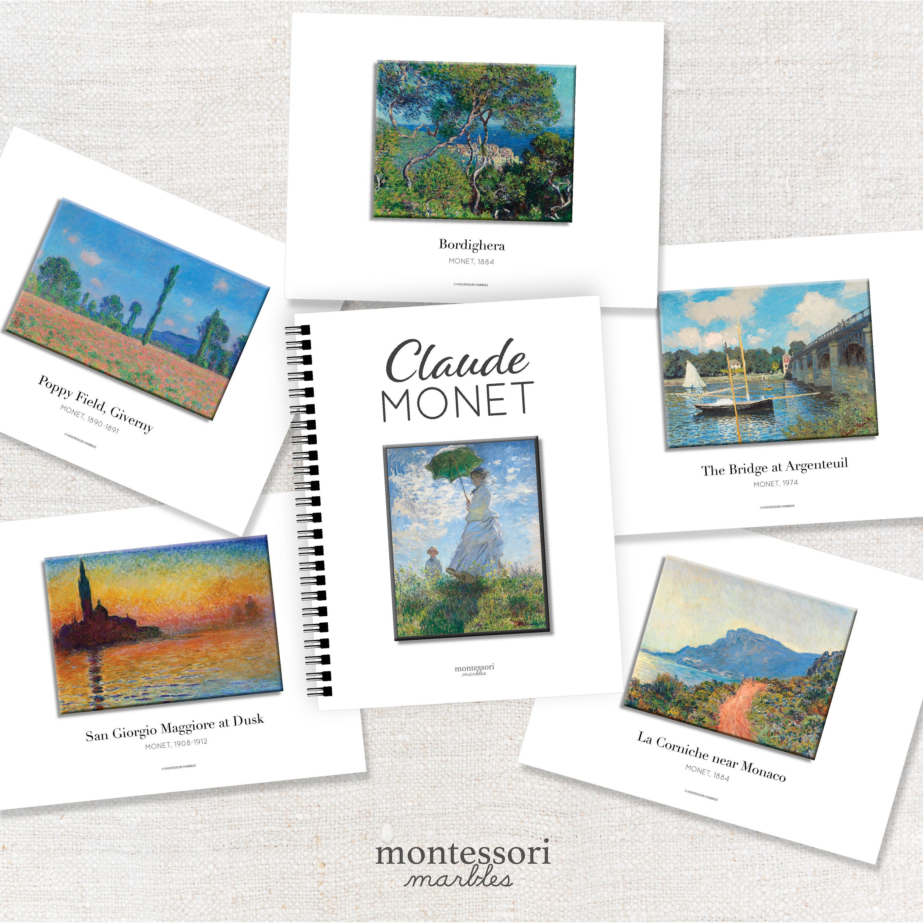 CLAUDE MONET Montessori Picture Binder Art History for - Etsy Singapore