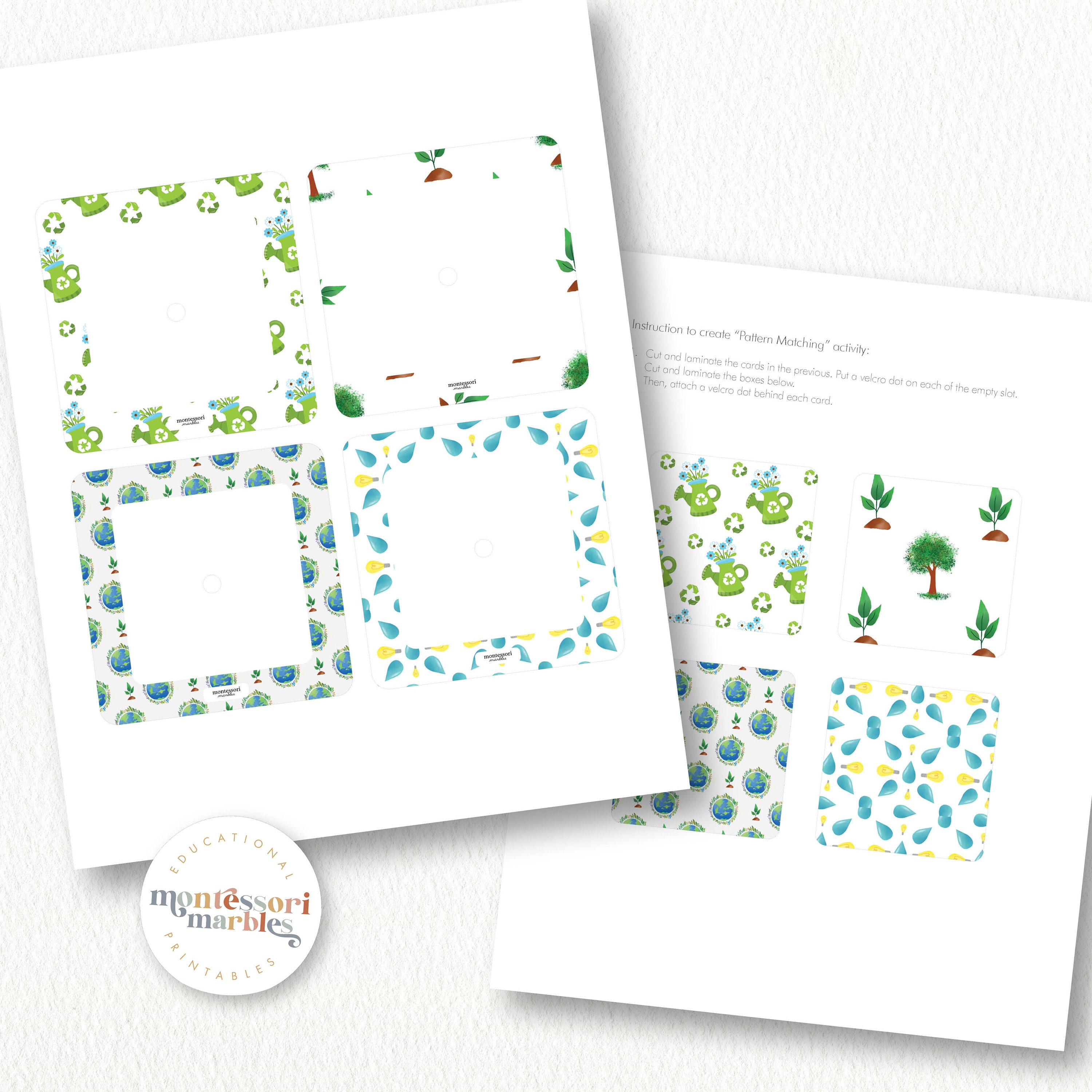 Earth Day Pattern Matching Puzzle | Montessori Toddler Visual ...